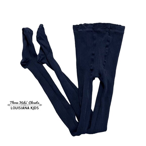 Condor | Accessories | Condor 2s Navy Blue Ribbed Tights | Poshmark